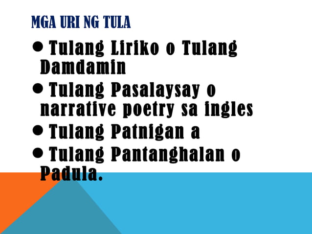 Filipino tula-compatible | PPT