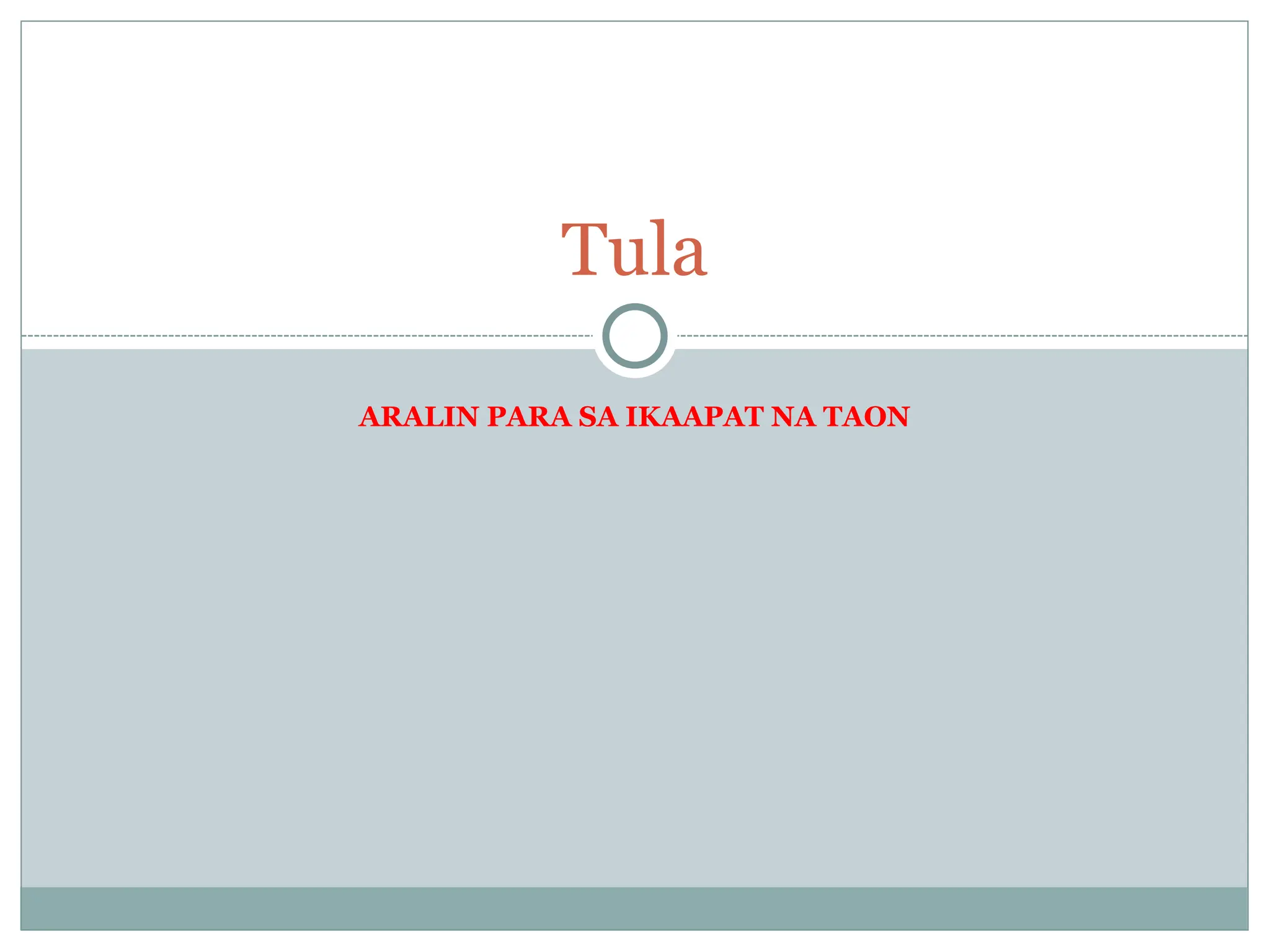 ARALIN SA filipino-tula AT MGA URI NG TULA | PPT