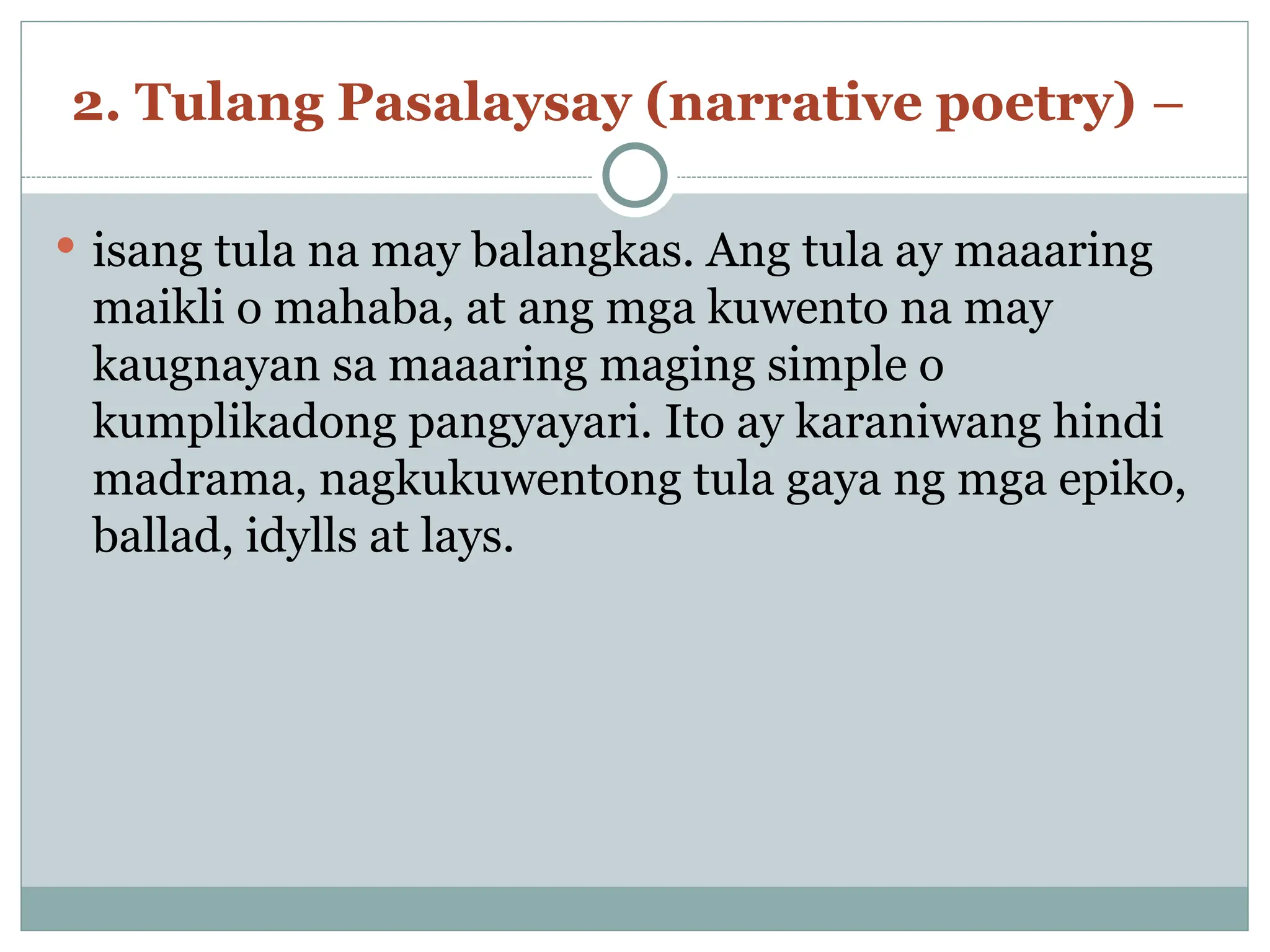 ARALIN SA filipino-tula AT MGA URI NG TULA | PPT