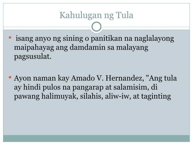 ARALIN SA filipino-tula AT MGA URI NG TULA | PPT