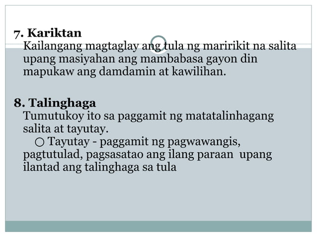 ARALIN SA filipino-tula AT MGA URI NG TULA | PPT