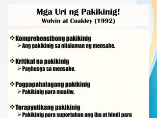 Filipino: Pakikinig | PPT