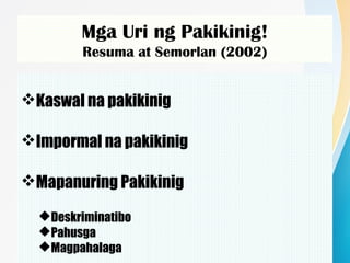 Filipino: Pakikinig | PPT