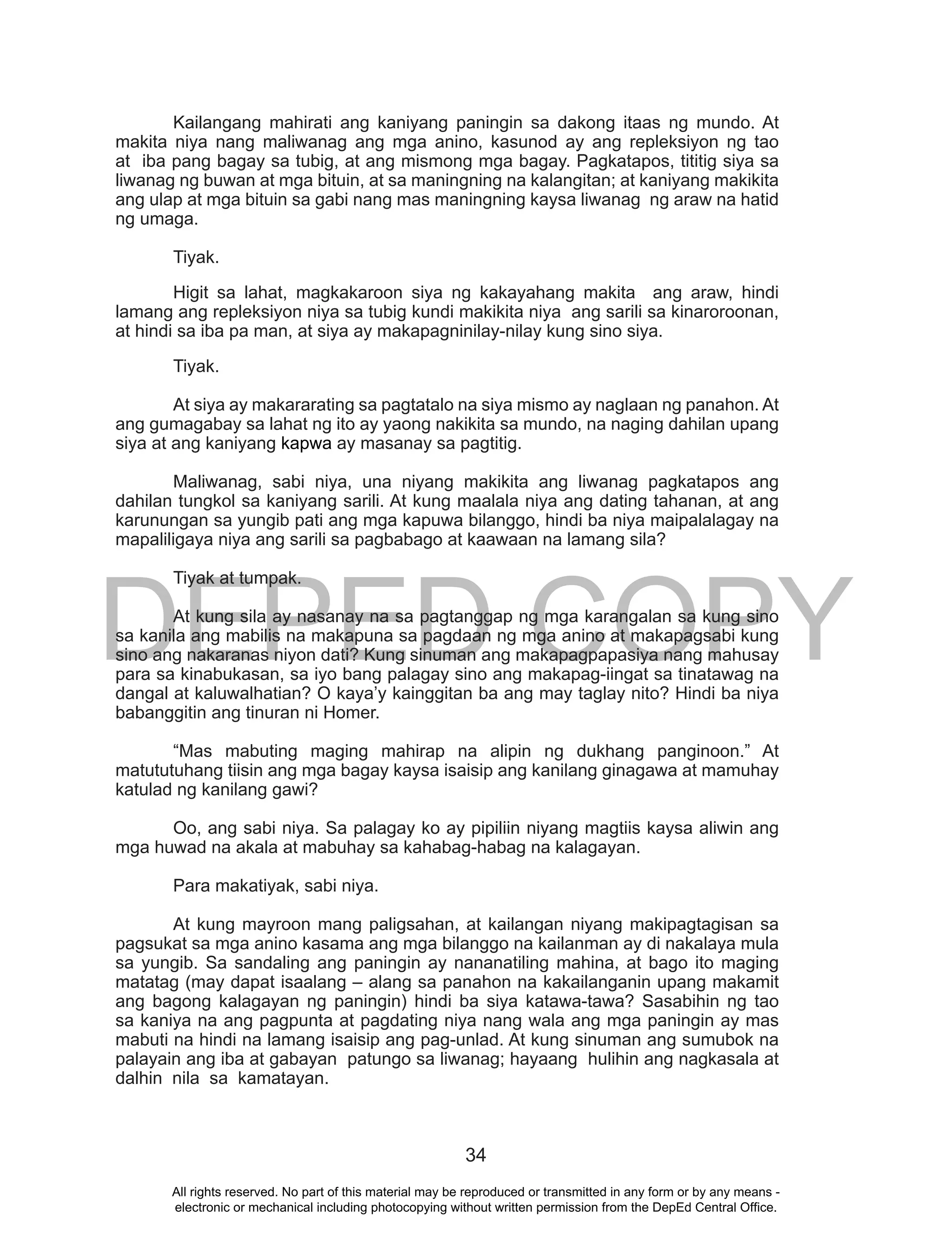 Filipino Grade 10 Learner's Module | PDF