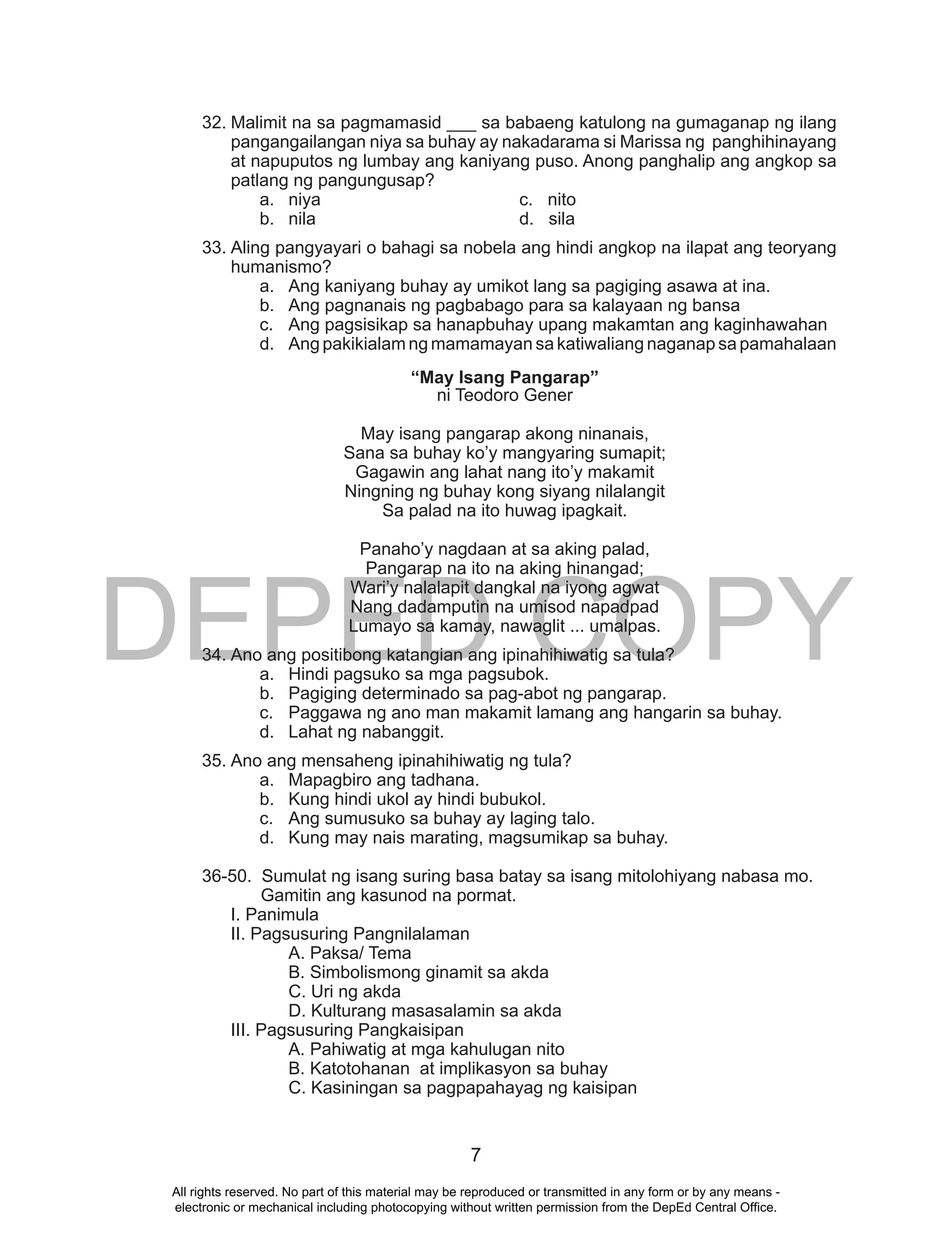 Filipino Grade 10 Learner's Module | PDF