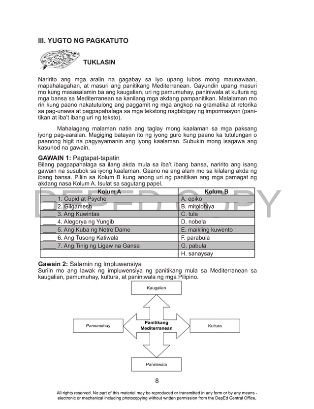 Filipino Grade 10 Learner's Module | PDF
