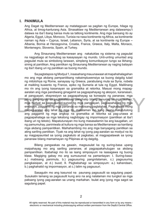 Filipino Grade 10 Learner's Module | PDF