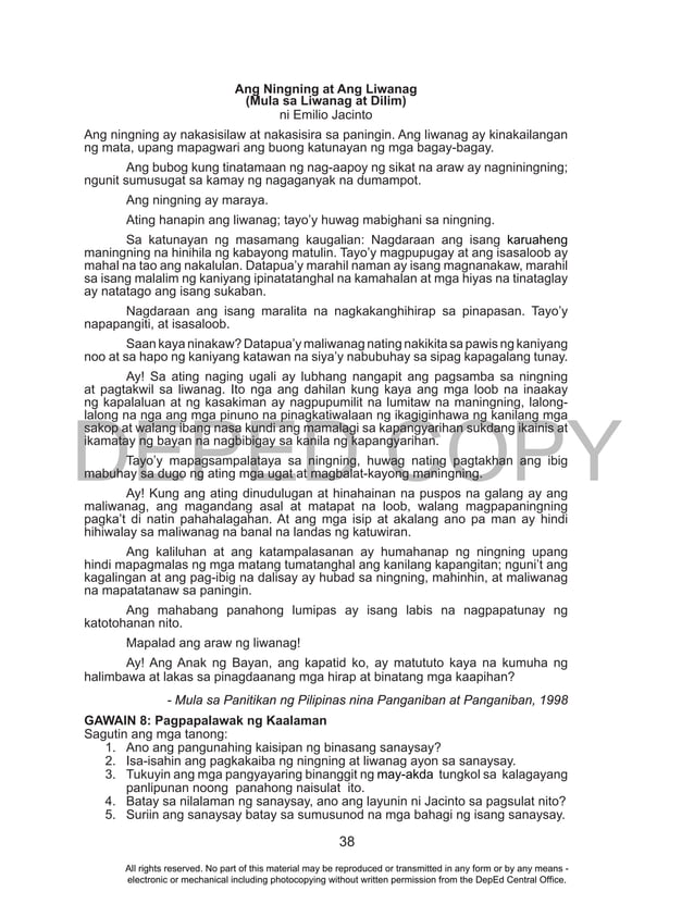 Filipino Grade 10 Learner's Module | PDF