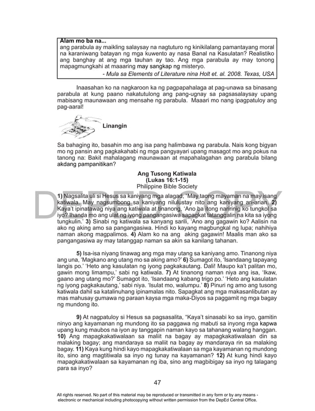 Filipino Grade 10 Learner's Module | PDF