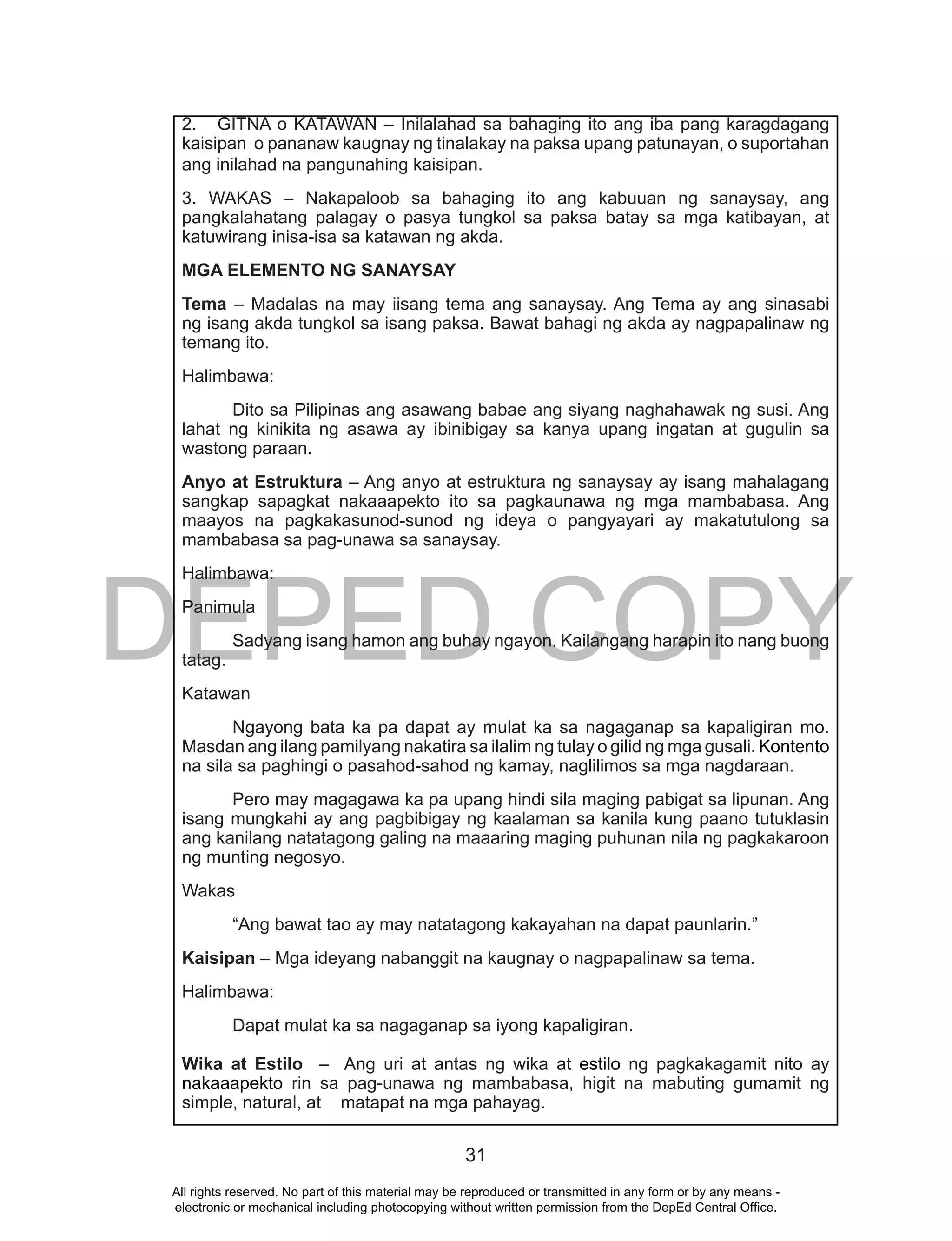 Grade 10 Filipino Module (1st Quarter) | PDF
