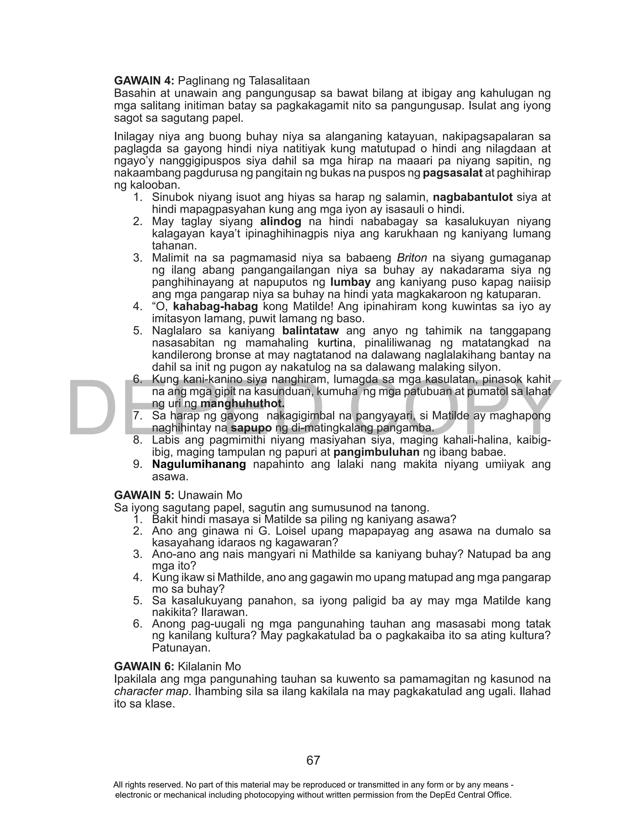 Grade 10 Filipino Module (1st Quarter) | PDF