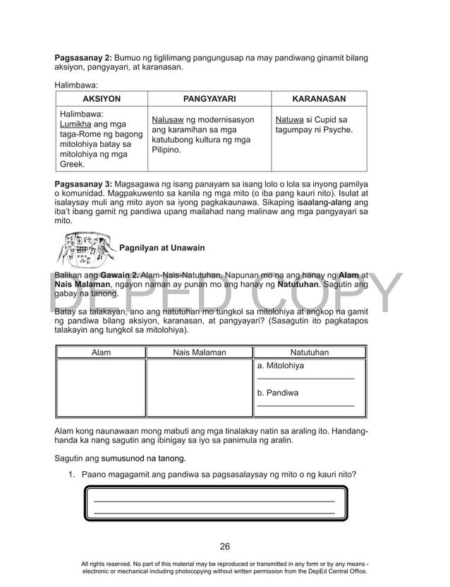 Grade 10 Filipino Module (1st Quarter) | PDF