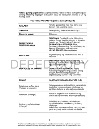 Filipino 10 teachers guide | PDF
