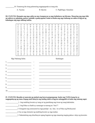 FILIPINO 10 HALIMBAWANG PAGSUSULIT Q1.docx