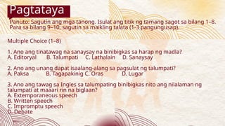 FILIPINO 10 module 6- talumpati at pagsulat ng mabisang talumpati.pptx