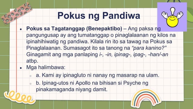 filipino 10 (Pokus at aspekto ng pandiwang Pandiwa).pptx | Space and ...