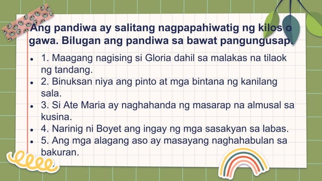 filipino 10 (Pokus at aspekto ng pandiwang Pandiwa).pptx | Space and ...