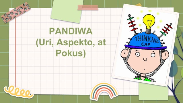 filipino 10 (Pokus at aspekto ng pandiwang Pandiwa).pptx | Space and ...