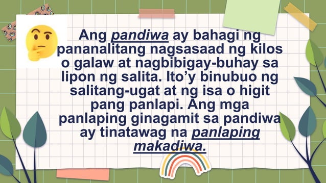 filipino 10 (Pokus at aspekto ng pandiwang Pandiwa).pptx | Space and ...