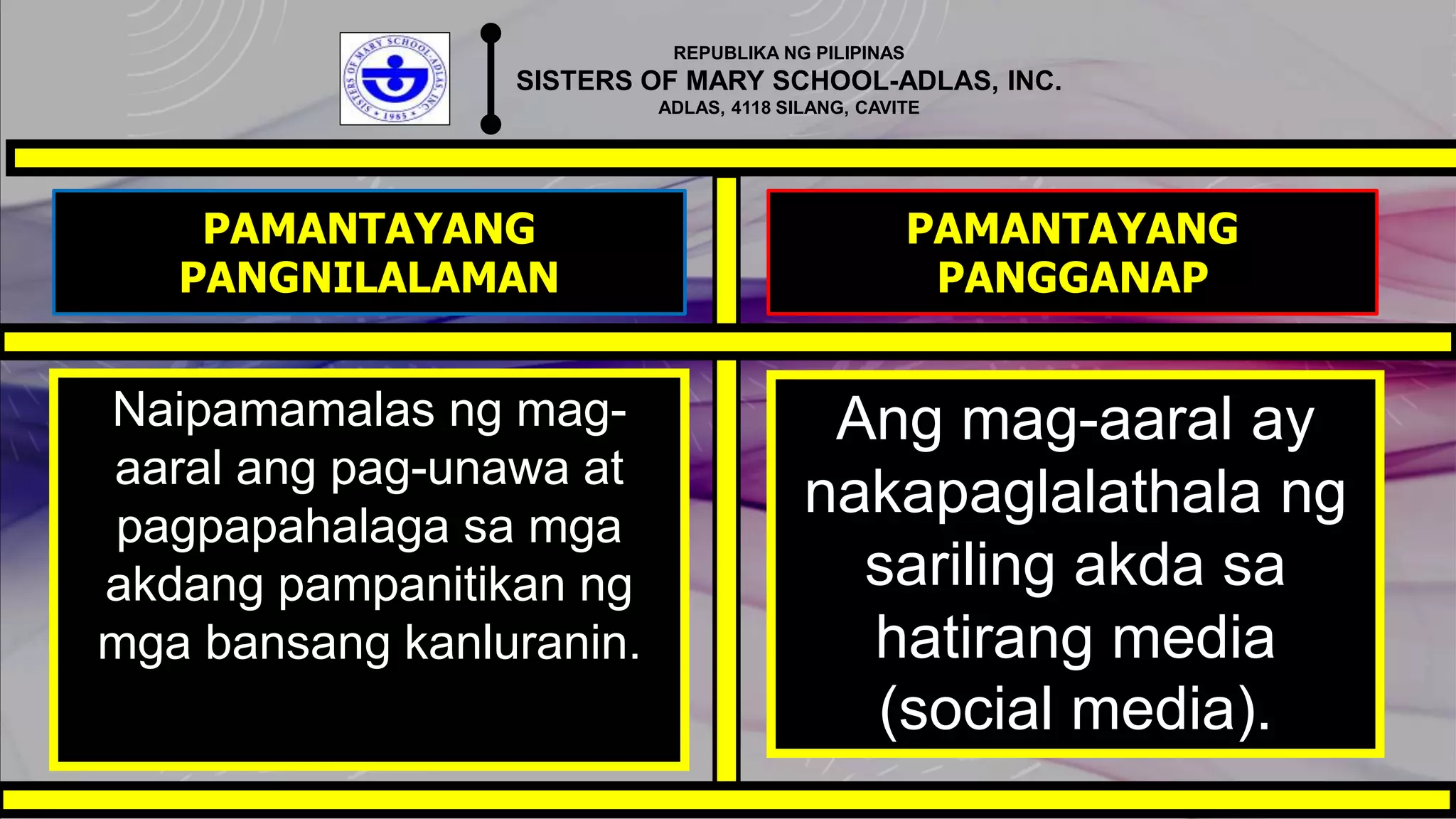 FILIPINO 10 Unang Linggo sa Ikalawang Markahan.pptx