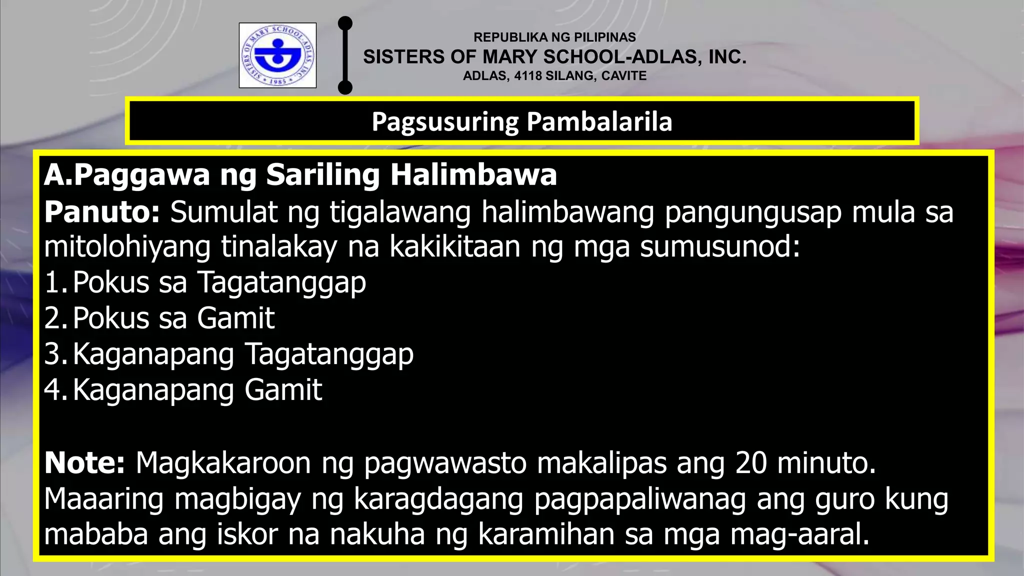 FILIPINO 10 Unang Linggo sa Ikalawang Markahan.pptx