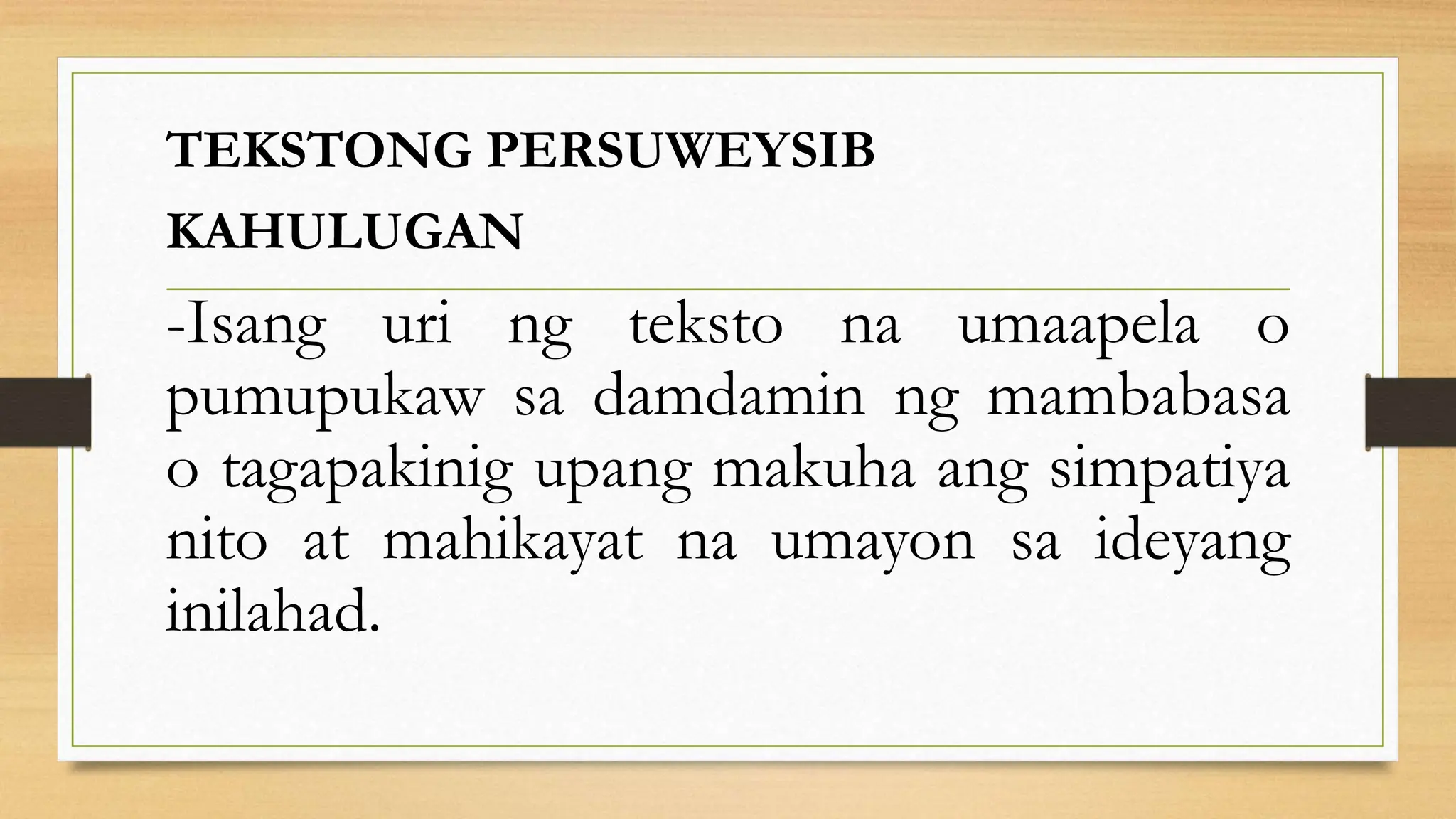 Filipino 11-COT1.pptx TEKSTONG PERSUWEYSIB | PPTX