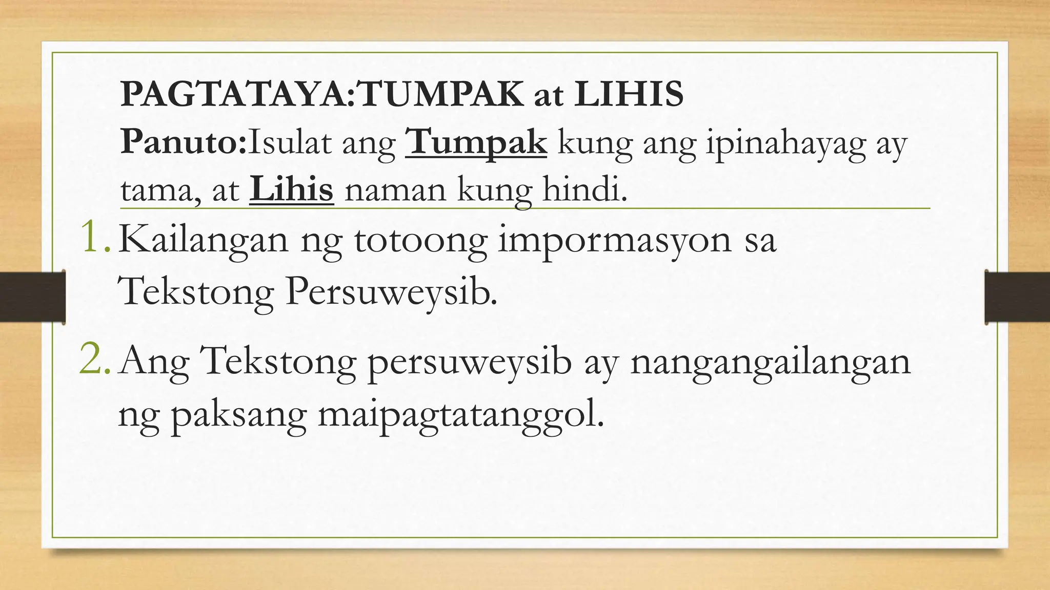 Filipino 11-COT1.pptx TEKSTONG PERSUWEYSIB | PPTX
