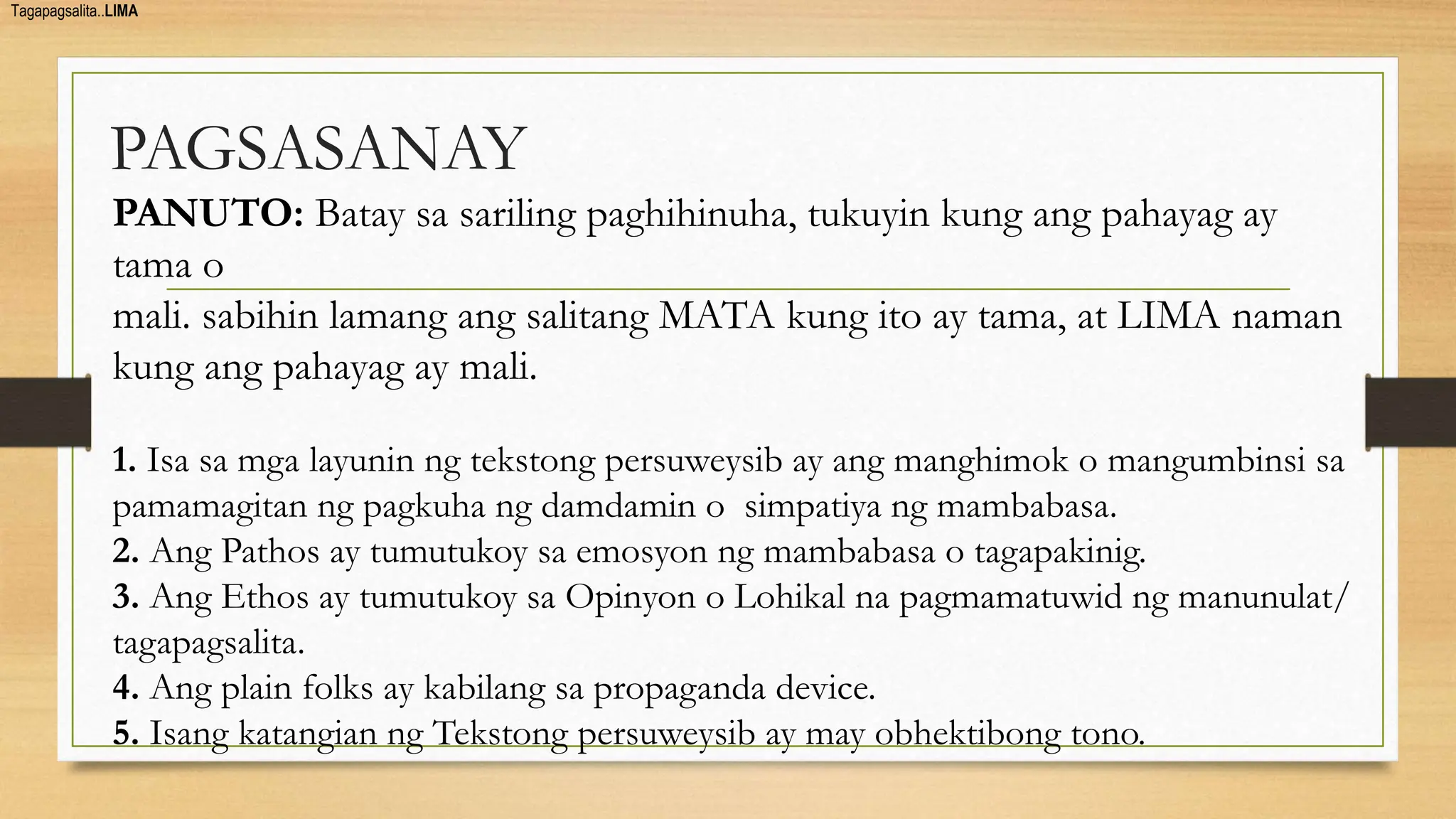 Filipino 11-COT1.pptx TEKSTONG PERSUWEYSIB | PPTX