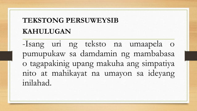 Filipino 11-COT1.pptx TEKSTONG PERSUWEYSIB | PPTX
