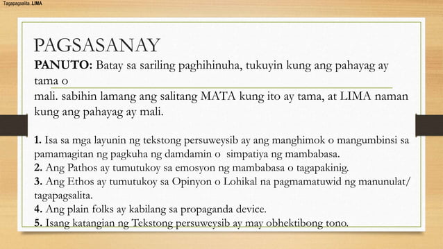 Filipino 11-COT1.pptx TEKSTONG PERSUWEYSIB | PPTX