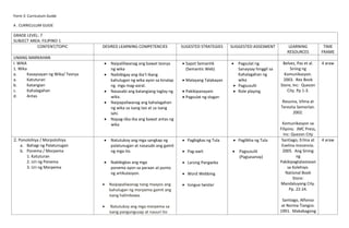 Filipino1 curriculum guide 7 | PDF