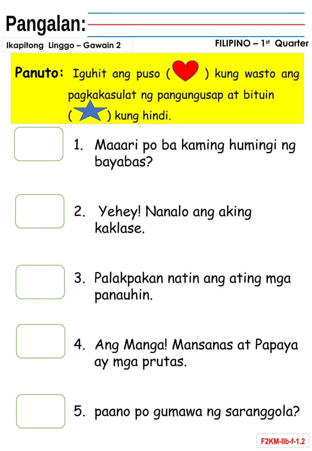 Quarter 1 Garde 2FILIPINO2-Worksheets-Q1-W7.pptx