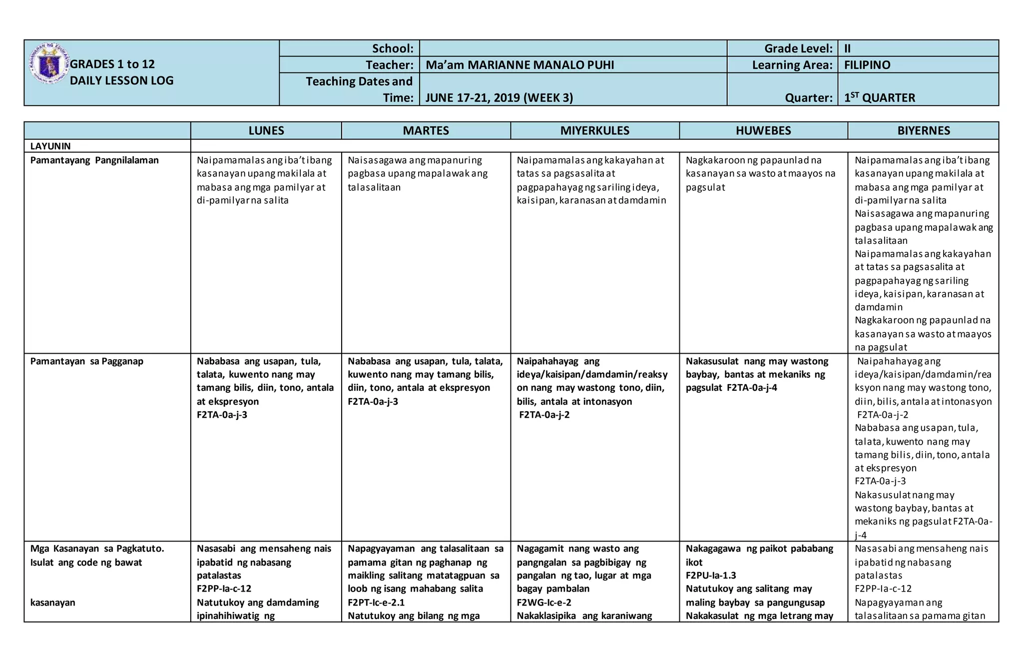 FILIPINO 2_Q1_W3 DLL.docx