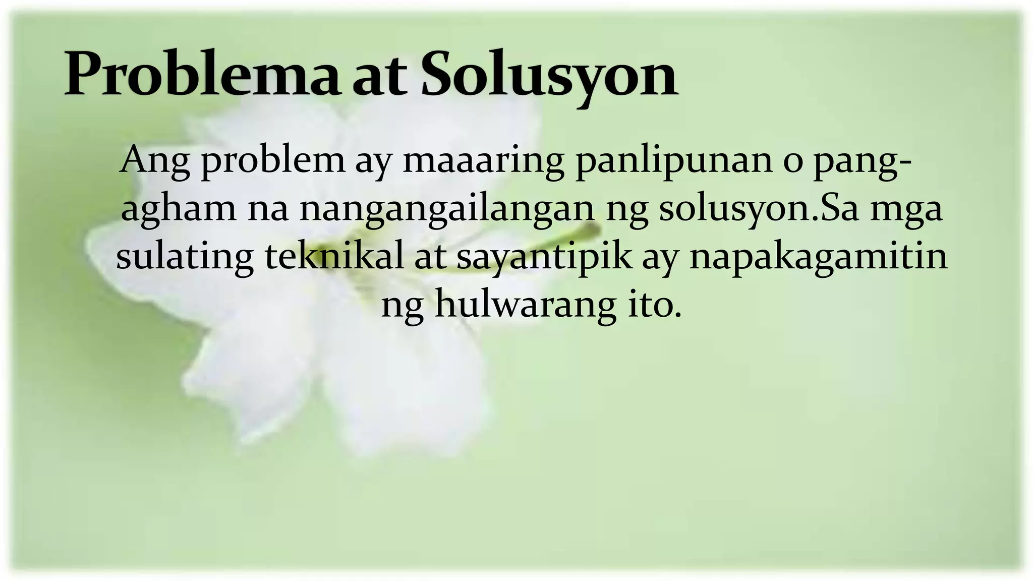 Filipino 2 Paghahambing at Pagkokontrast, Problema at solusyon & Sanhi ...