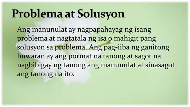 Filipino 2 Paghahambing at Pagkokontrast, Problema at solusyon & Sanhi ...