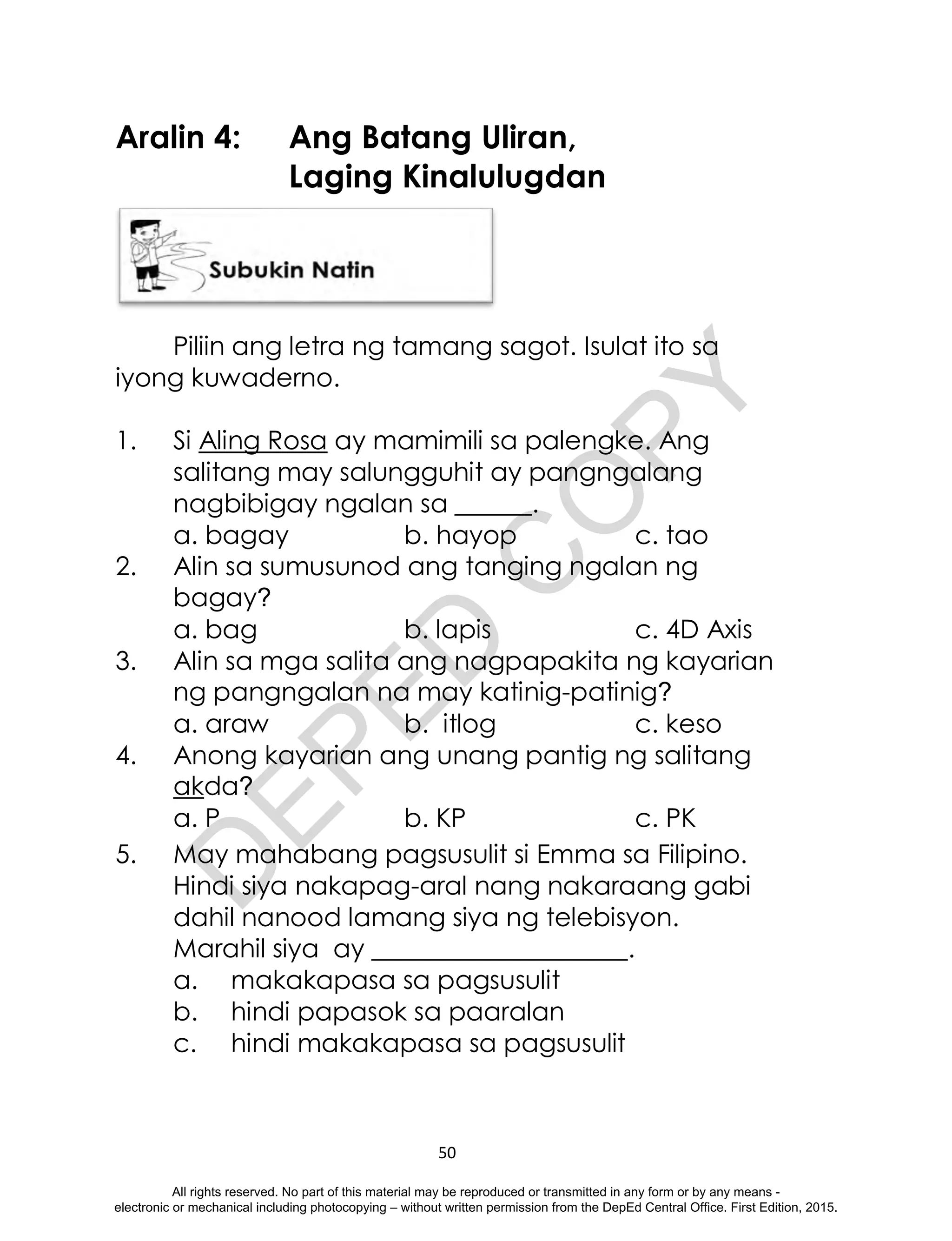 Filipino 2 Tagalog Unit 1 Learner's Material.pdf