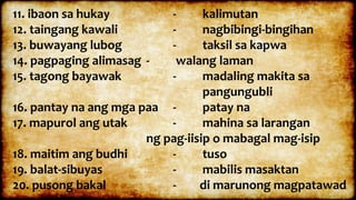 Pagpapahayag ng ideya sa matalinhagang istilo | PPTX