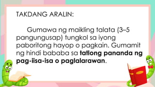 FILIPINO 3 Pangngalan, Payak at Tambalang Panungusap | PPTX