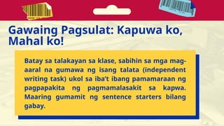 FILIPINO 3-Q3-W2.pptx GMRC 3-Q3-W2.pptx matatag curriculum ppt | PPTX