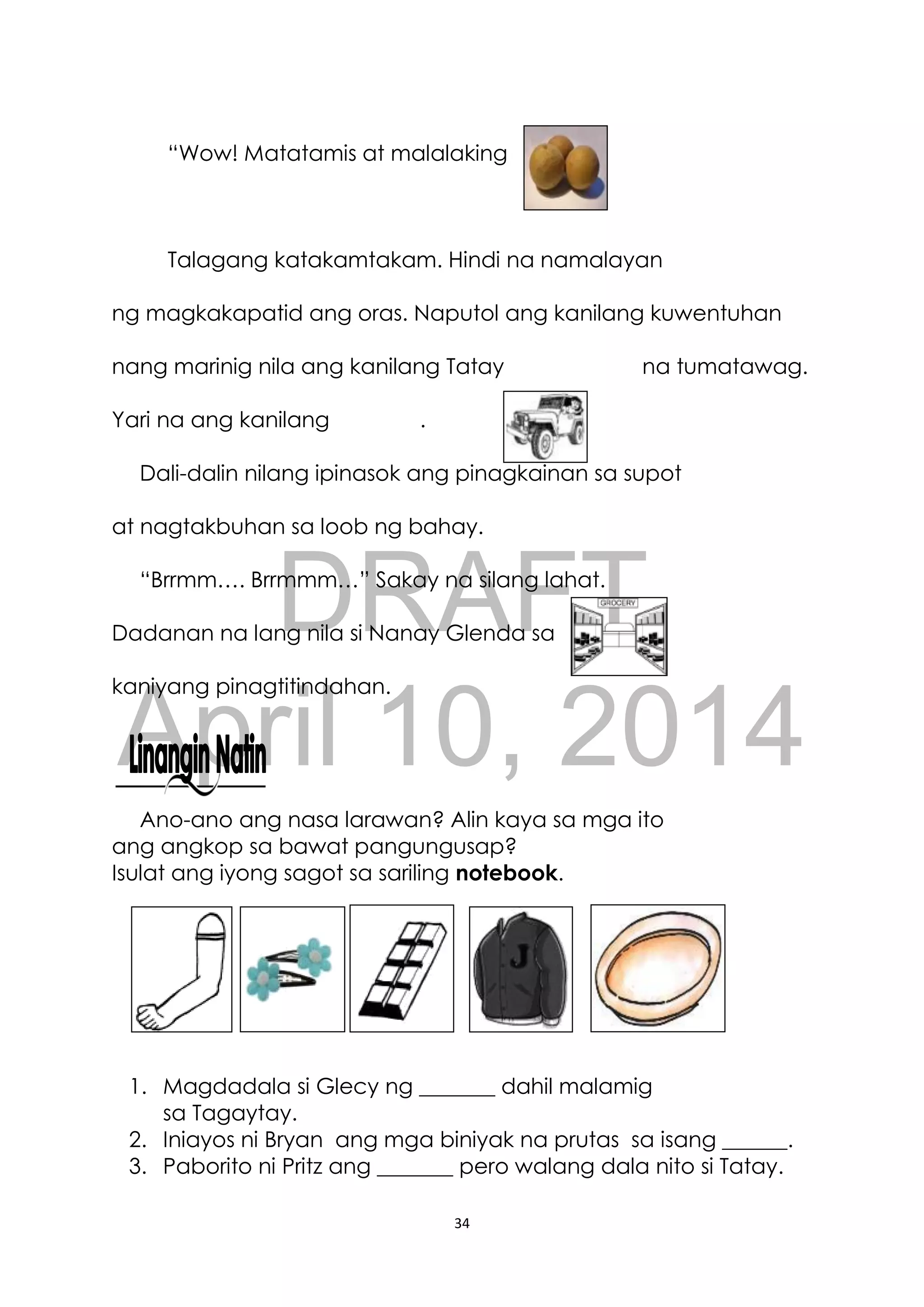 Grade 3 Filipino Learners Module | PDF