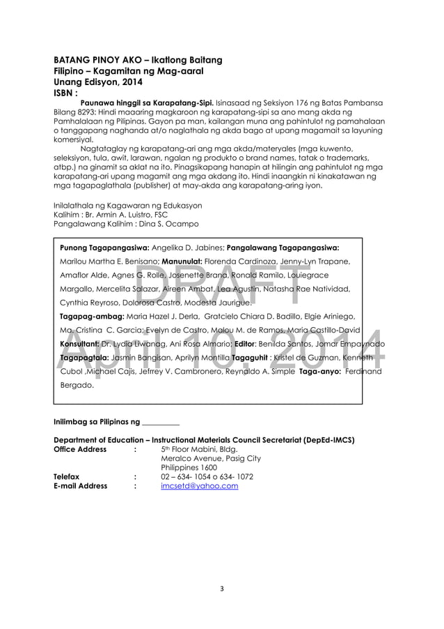 Grade 3 Filipino Learners Module | PDF