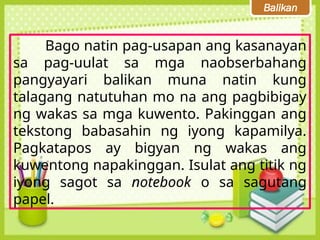 Filipino 3 QUARTER 2 - Module 2..POWERPOINT | PPTX