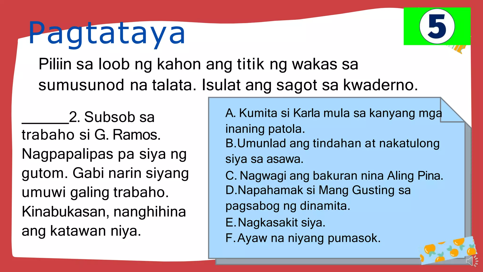 FILIPINO 3 QUARTER 2 WEEK 3 Pagbibigay ng Wakas sa Binásang Kuwento.pptx