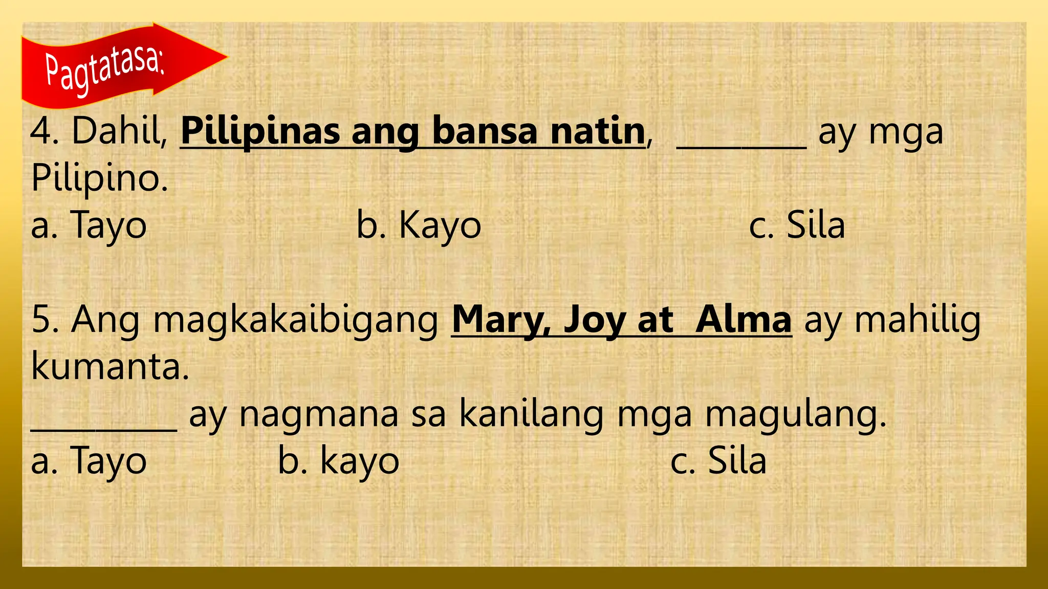 Filipino 2 - Salitang pamalit sa ngalan ng Tao | PPTX