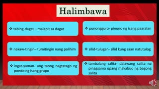 Mga Kahulugan Ng Tambalang Salita