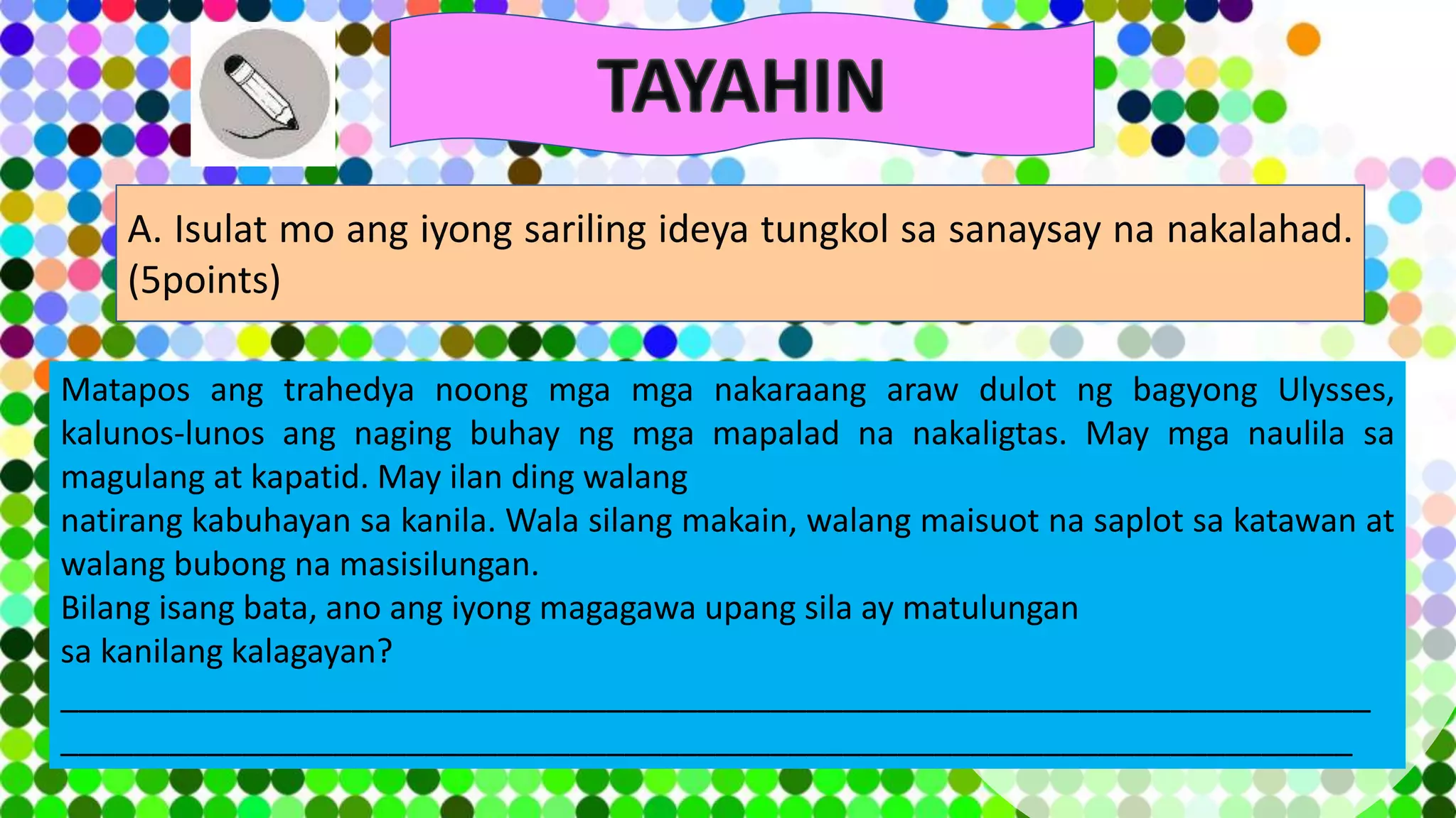 Filipino 3 Yunit III Aralin 2 Pagsasabi ng Sariling Ideya tungkol sa ...