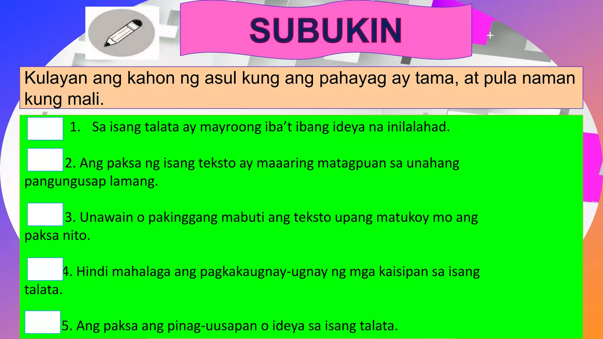 Filipino 3 yunit iii aralin 3 pagsasabi ng paksa o tema ng teksto ...