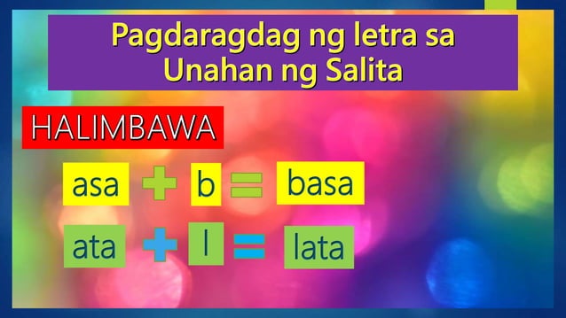 Filipino 3 yunit iii aralin 4 pagpapalit at pagdaragdag ng mga tunog ...
