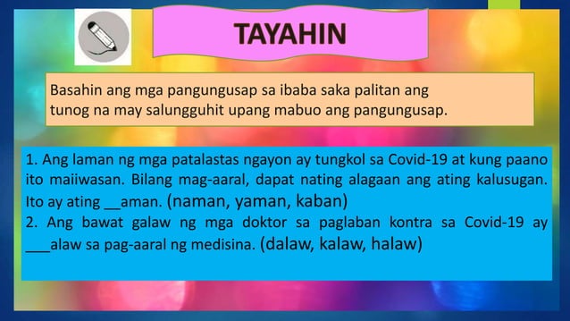Filipino 3 yunit iii aralin 4 pagpapalit at pagdaragdag ng mga tunog ...