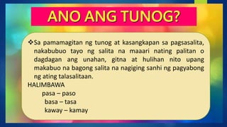 Filipino 3 yunit iii aralin 4 pagpapalit at pagdaragdag ng mga tunog ...